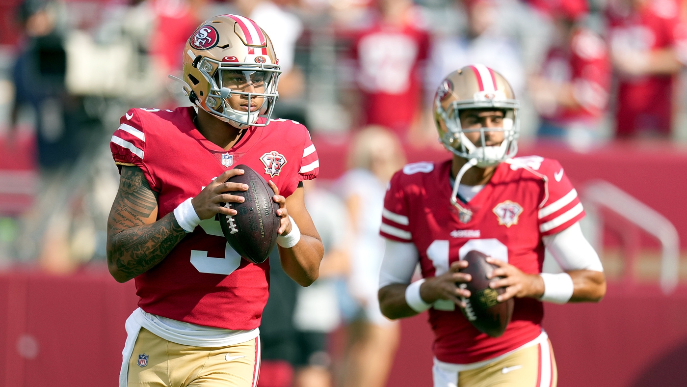 Trey Lance praises 'big bro' Jimmy Garoppolo's handling of 49ers QB ...