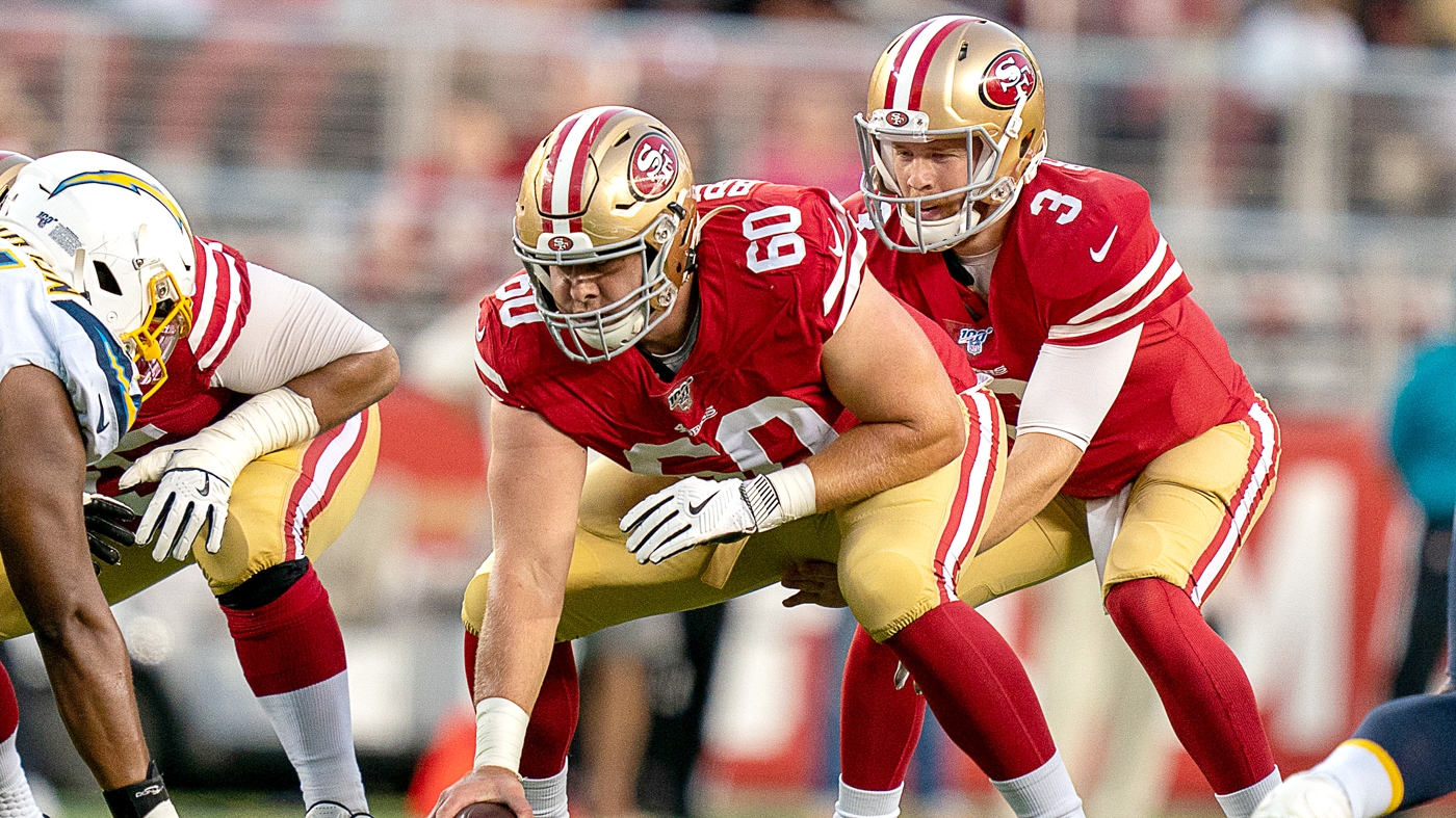 49ers' Daniel Brunskill focused on right guard competition but studying ...