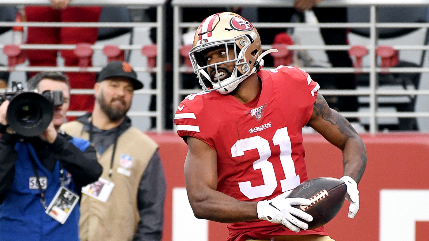 49ers' Raheem Mostert breaks own record, reaches over 23 MPH on 80-yard TD score vs. Jets ...
