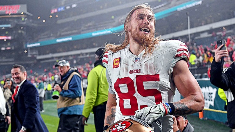 49ers' George Kittle wins 2023 Beer Olympics with ex-teammate DeForest ...