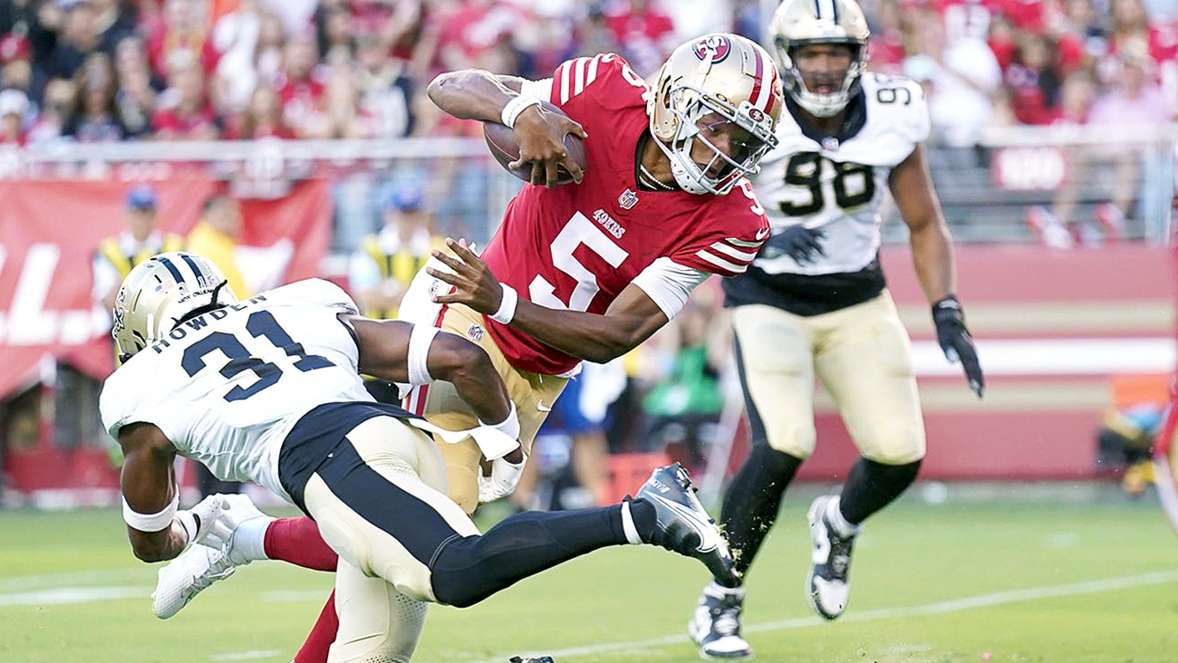 Dobbs shines as 49ers hold off Saints for 16-10 preseason win | 49ers ...