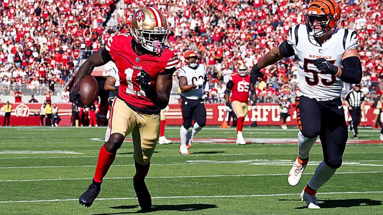 49ers news: Watch Brandon Aiyuk make this one-handed circus catch while ...
