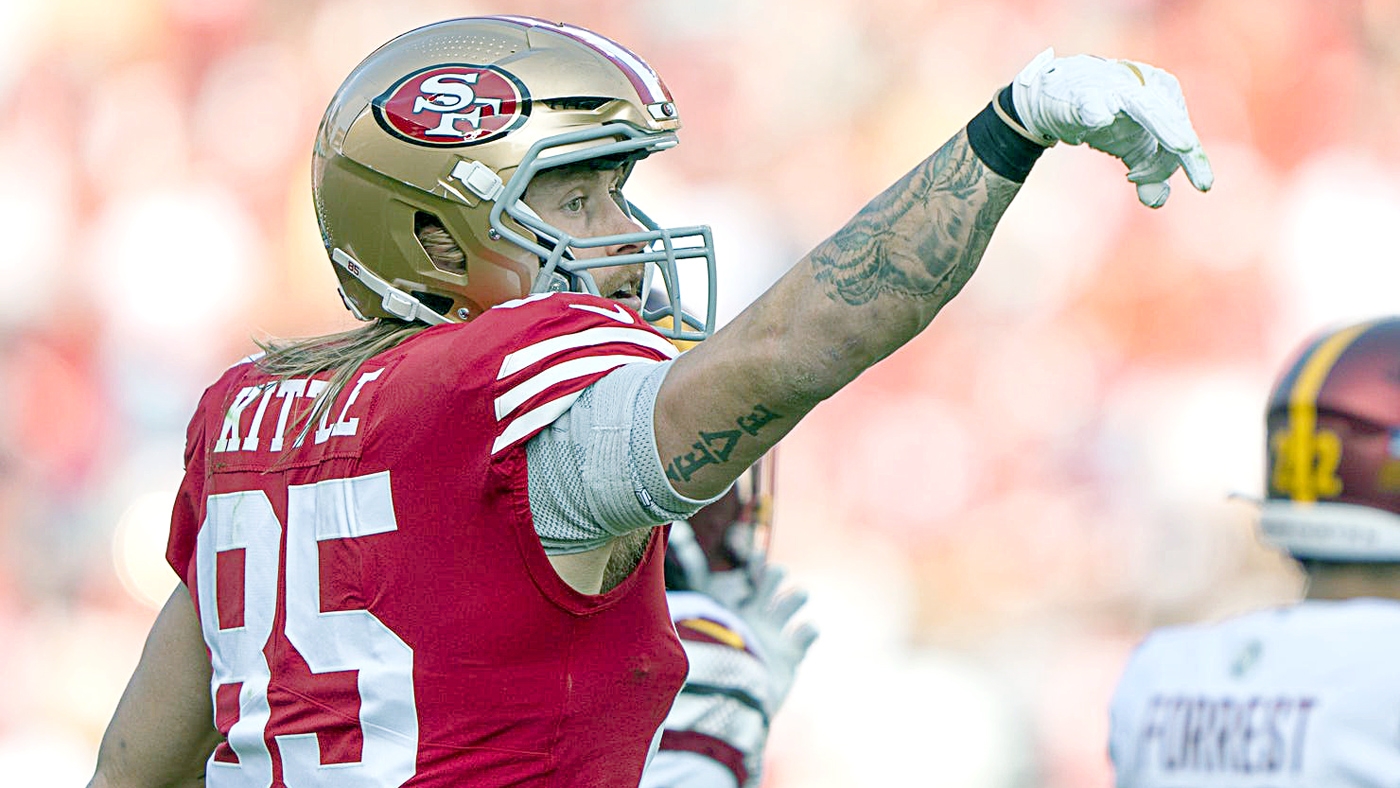 49ers' Brock Purdy completes tosses to George Kittle at Levi's Stadium ...