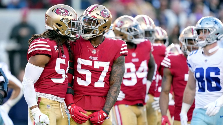 NFL fines 49ers' Dre Greenlaw $10,609 for 'bang-bang play' on Chargers ...