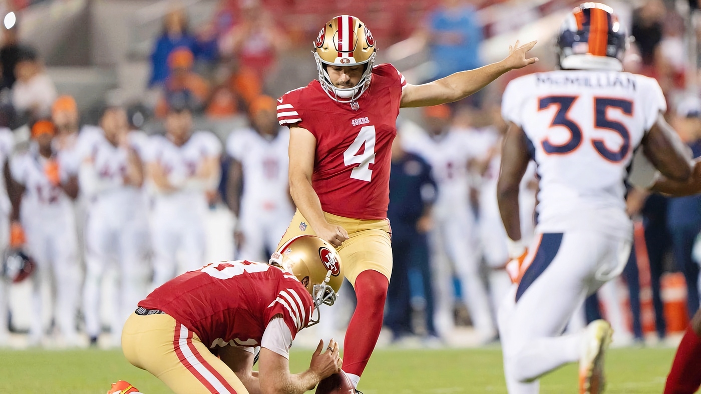 49ers injury update: Kicker Jake Moody won't play vs. Chargers | 49ers ...